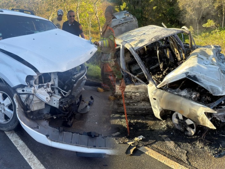 Choque frontal entre yipeta y automovil deja cinco personas heridas en ...